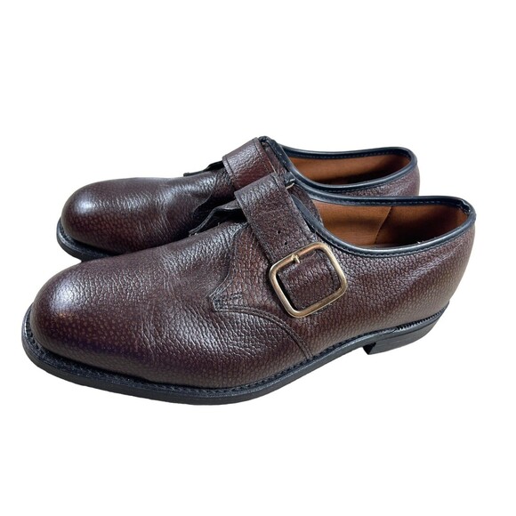 Knapp | Shoes | Knapp Brown Pebbled Steel Toe Monk Strap Dress Shoes 9 ...